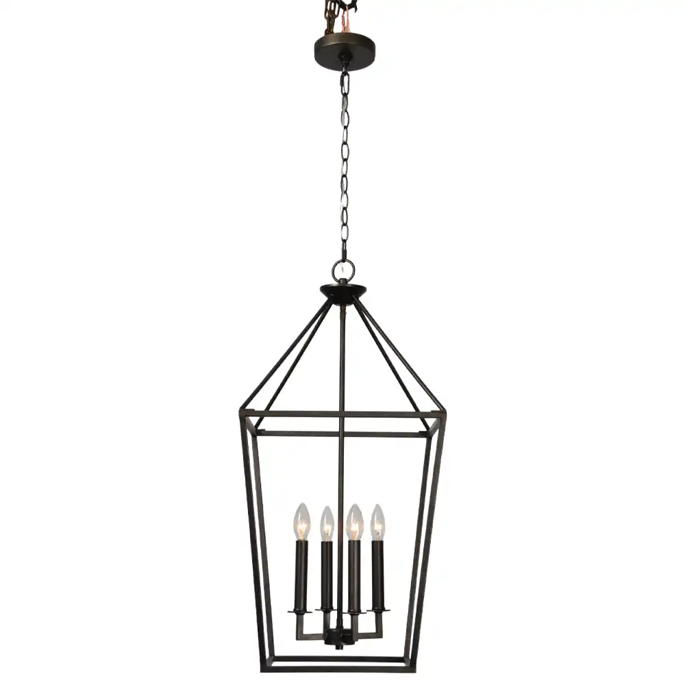 RusticaForm Quad – 4-Light Tapered Cage Pendant in Weathered Copper ...