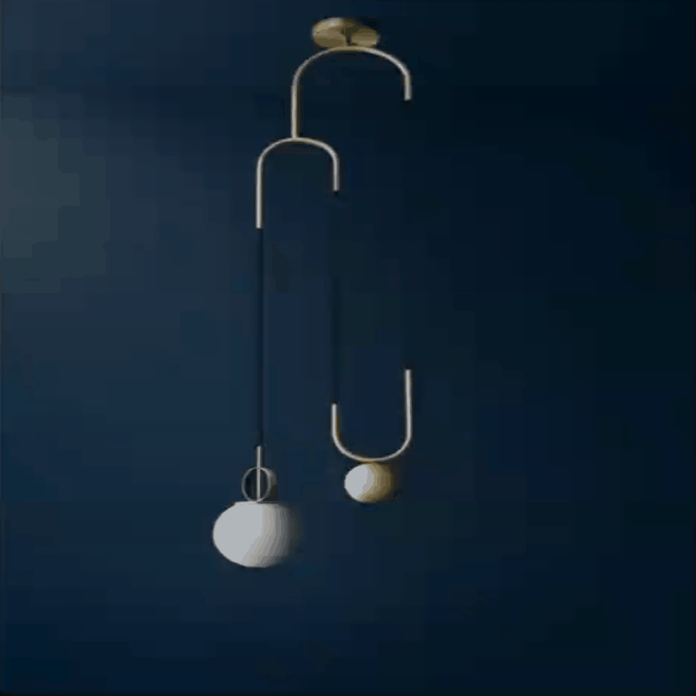 Cradellux Adjustable Pendant – Custom Polished Brass Cradle Pulley ...