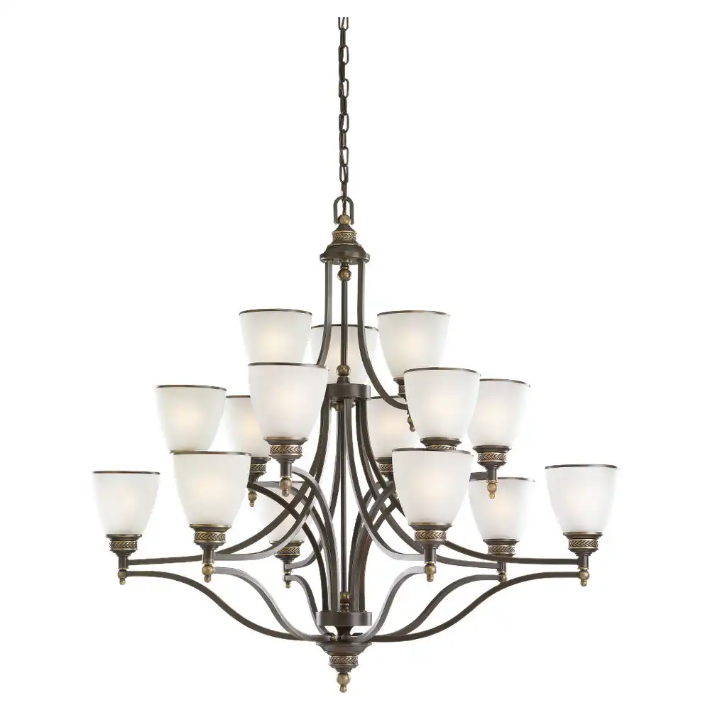 Triarco 15-Light 3-Tier Chandelier – Black ORB Custom OEMODM Pendant ...