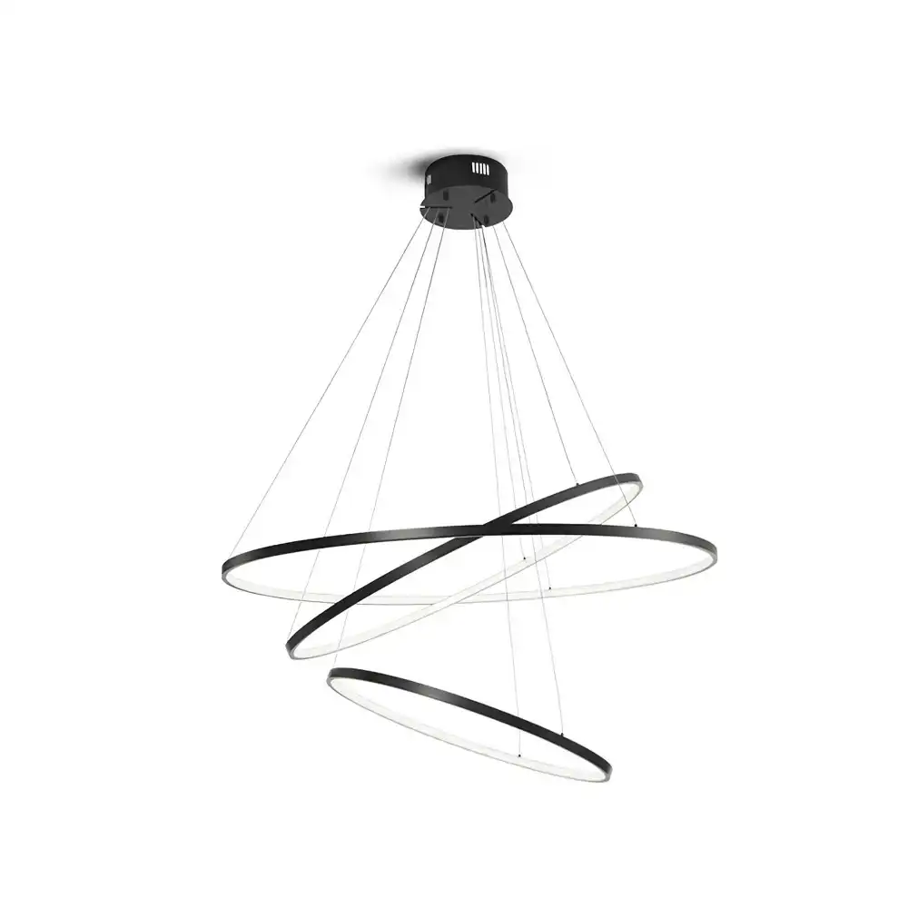 ZenRings Trio LED Pendant – Customizable Three-Tier Suspension Light ...